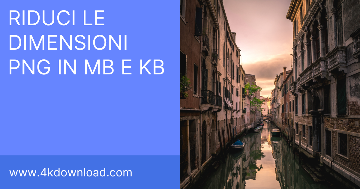 Come ridurre le dimensioni PNG in MB e KB | 4K Download